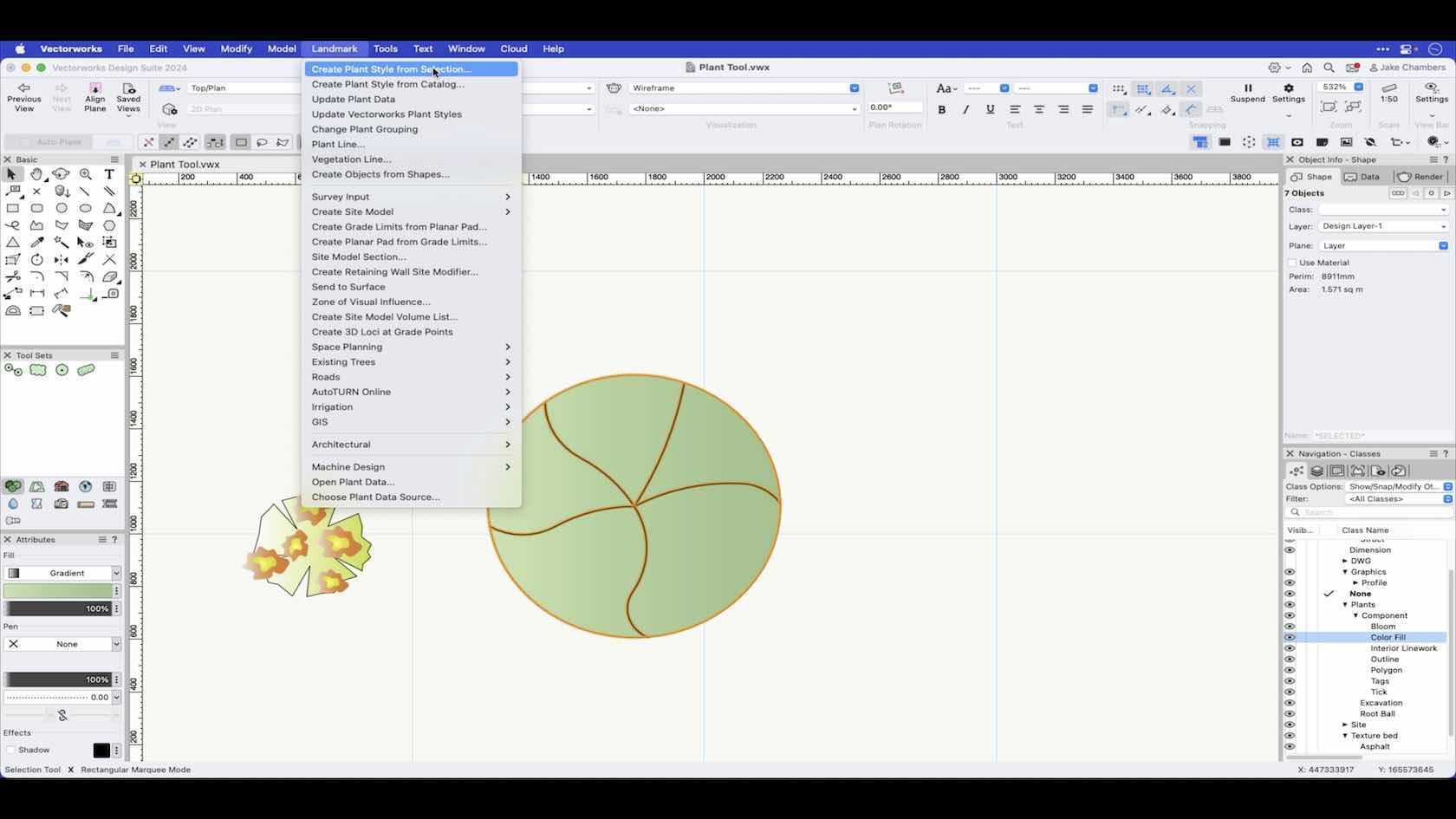 Plant Tool Create Plant Style From Selection 2024 Vectorworks University